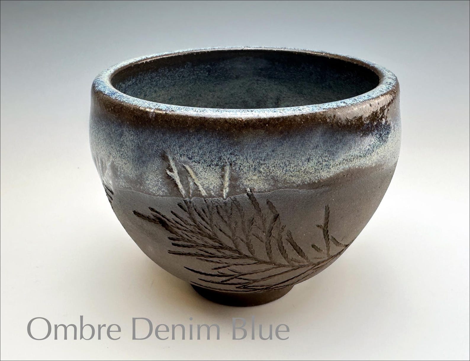 CYPRESS TEACUP | Embossed Ceramic Tea Bowl, 8oz, Blue Ivory Pink Amber ...