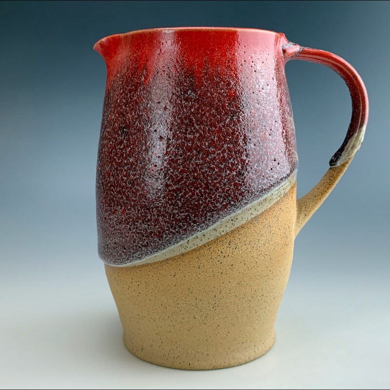Red Ceramic Pitcher - Etsy