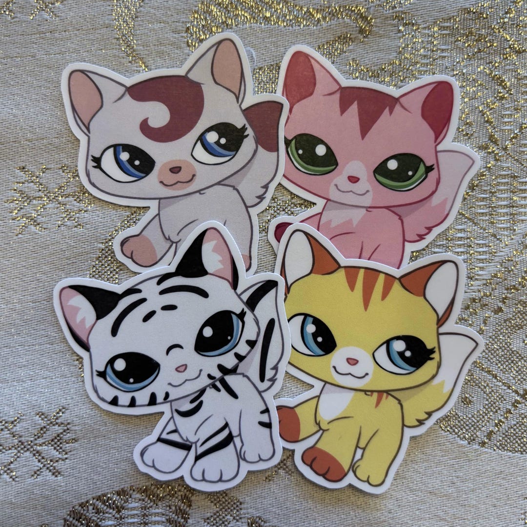 LPS Destiny Cat Sticker | Glossy Waterproof Littlest Pet Shop Decal - Etsy