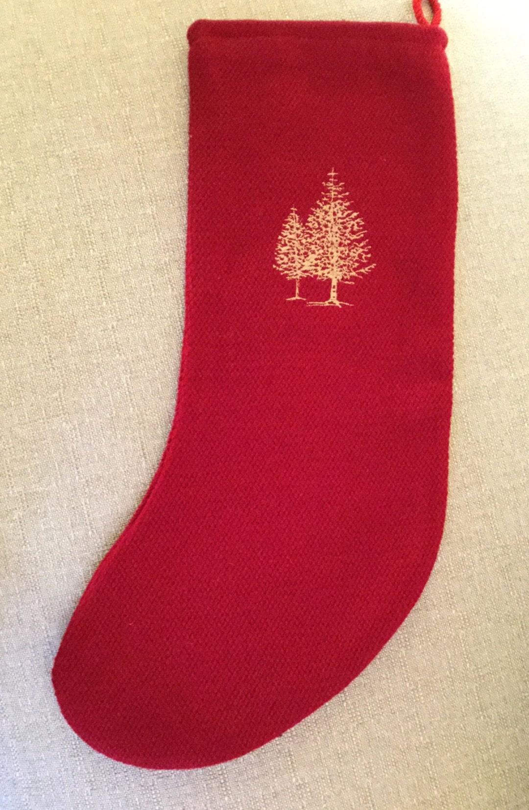 Wool Christmas Stocking, Fully Lined, Embroidered, Handmade, - Etsy