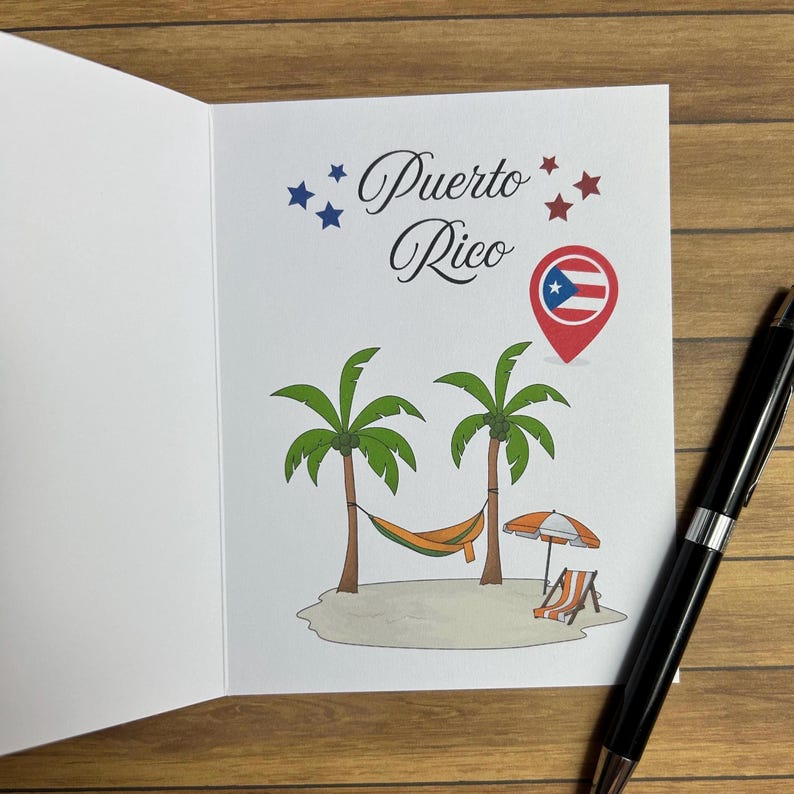 Puerto Rico Travel Announcement Reveal Surprise Trip Card - Etsy