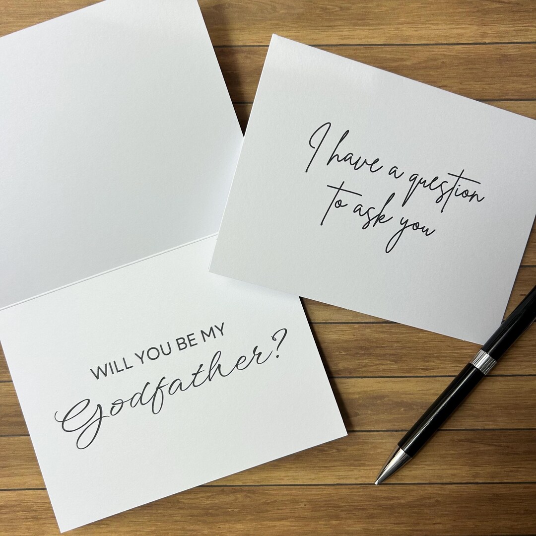 Godfather Proposal Card, Will You Be My Godfather, Godparent Invite - Etsy