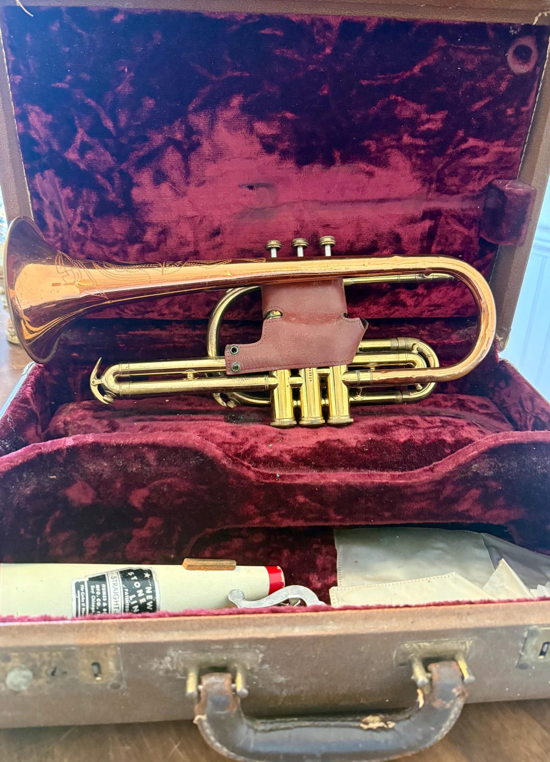 Conn Vintage Cornet Copper and Brass Model 12A and Serial #420115 With ...