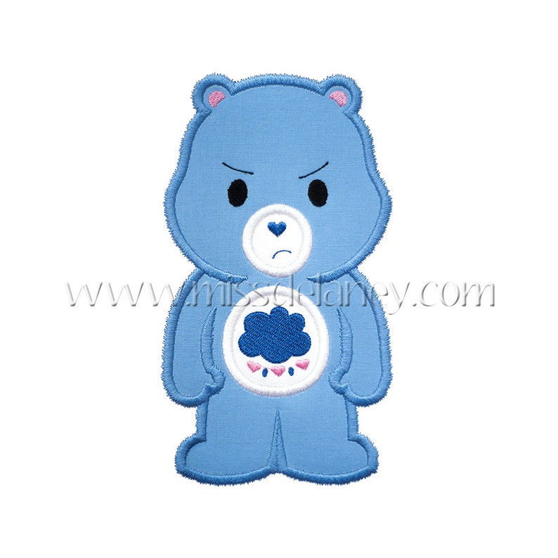 Grumpy Bear Applique Design | Etsy