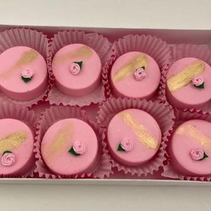 Pink and Gold Chocolate Covered Oreos - Etsy