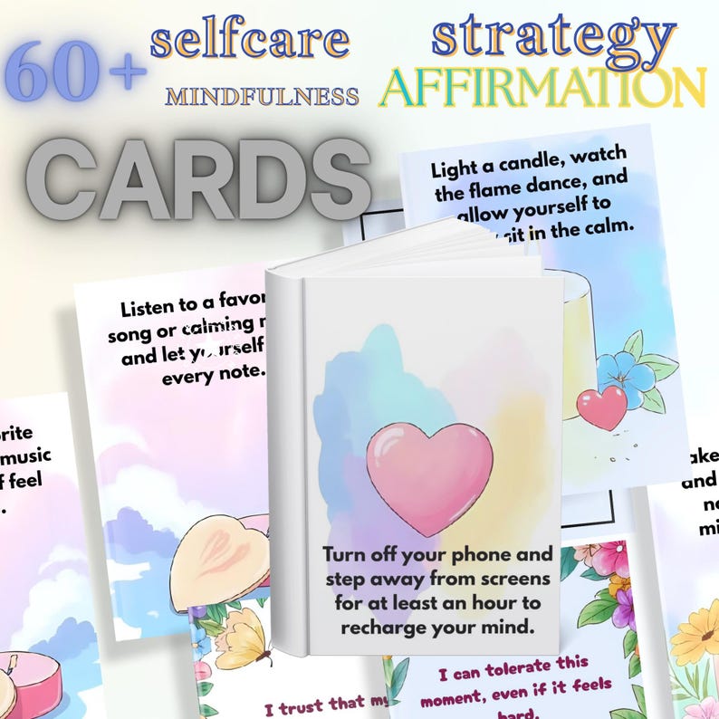 Self-care Strategy Cards | Printable Mindfulness Exercises | Daily ...