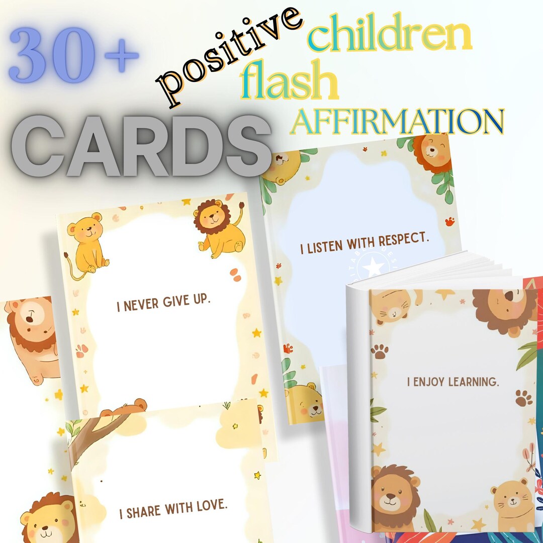 Positive Affirmation Cards for Kids Printable | Confidence Flashcards ...