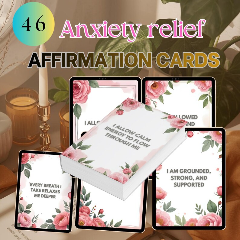 Anxiety Relief Affirmation Card | Positive Affirmations for Stress ...