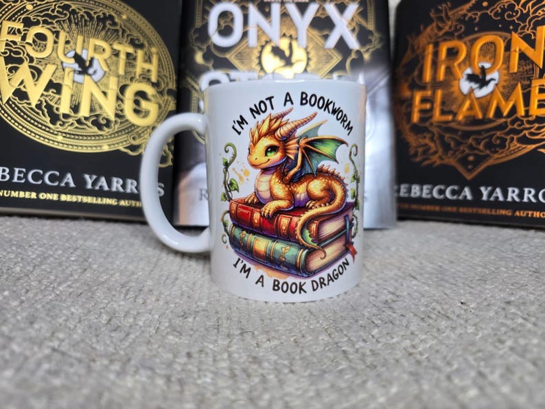 Fourth Wing Inspired Book Dragon Mug - Etsy