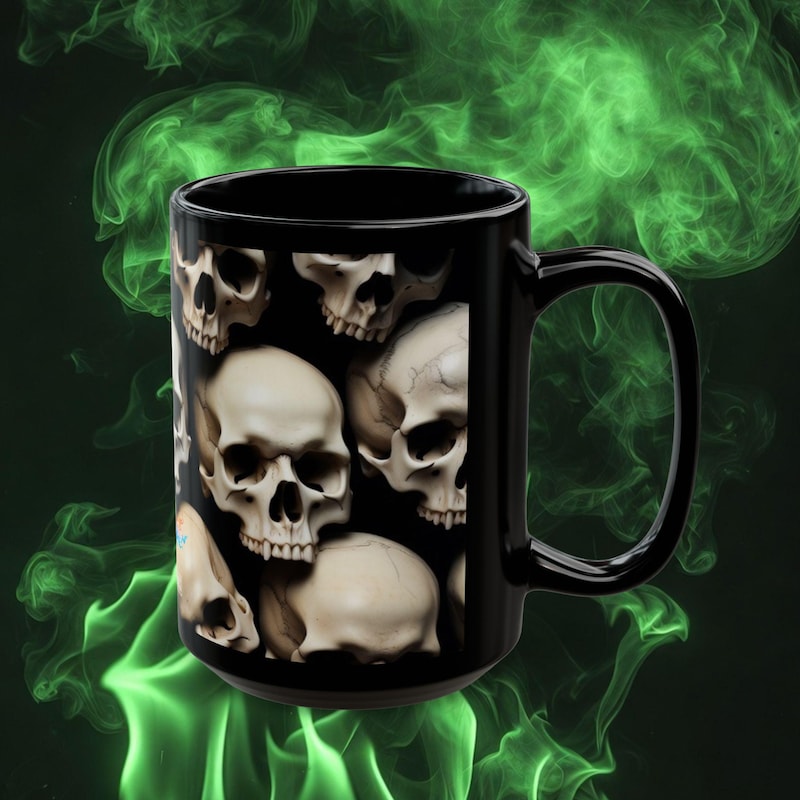 Skull Pattern Coffee Mug - Etsy