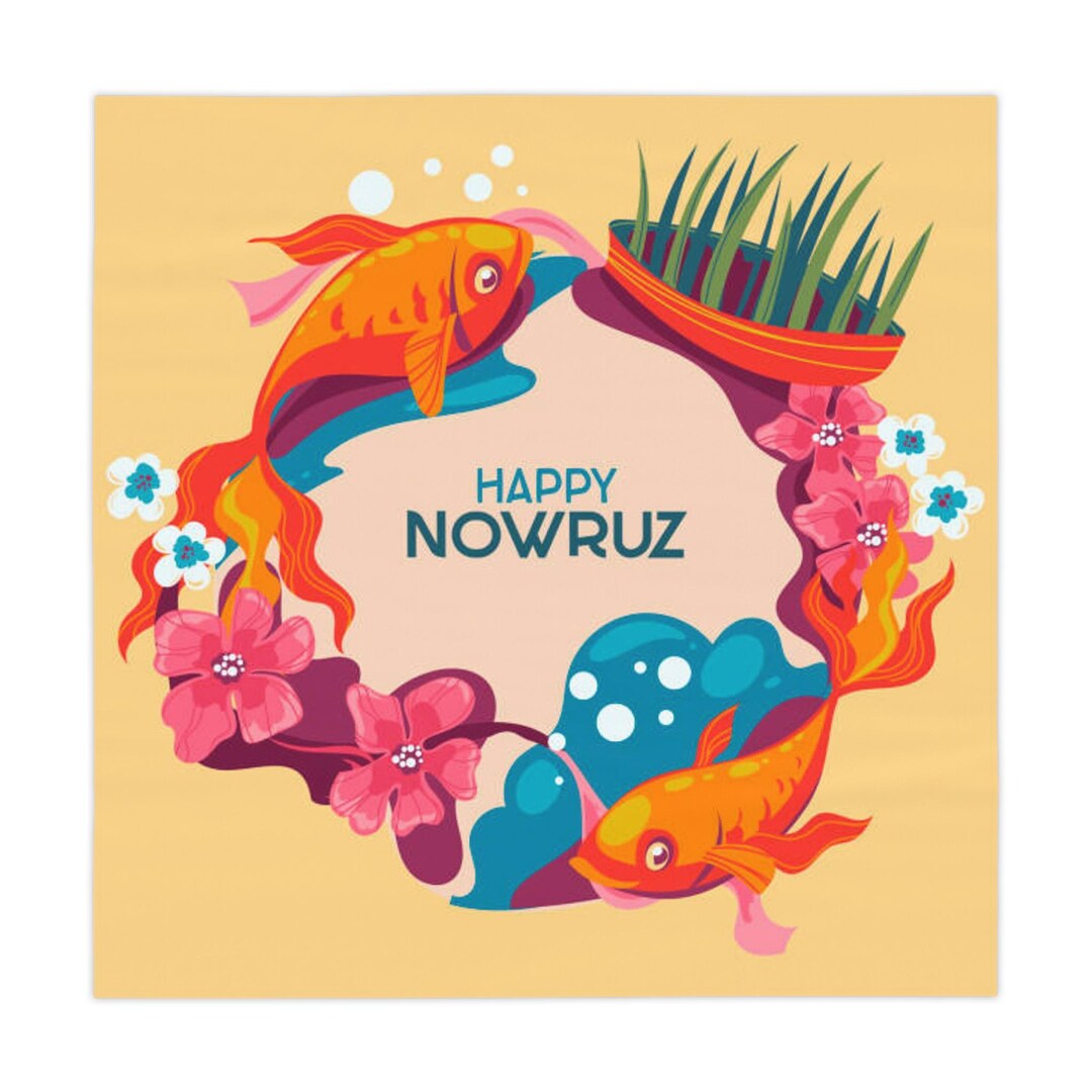Custom Nowruz Haftseen Happy Nowruz Norooz Persian New Year Tablecloth ...