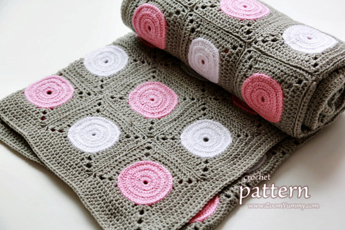 Crochet Pattern Polka Dot Blanket pattern No. 061 | Etsy