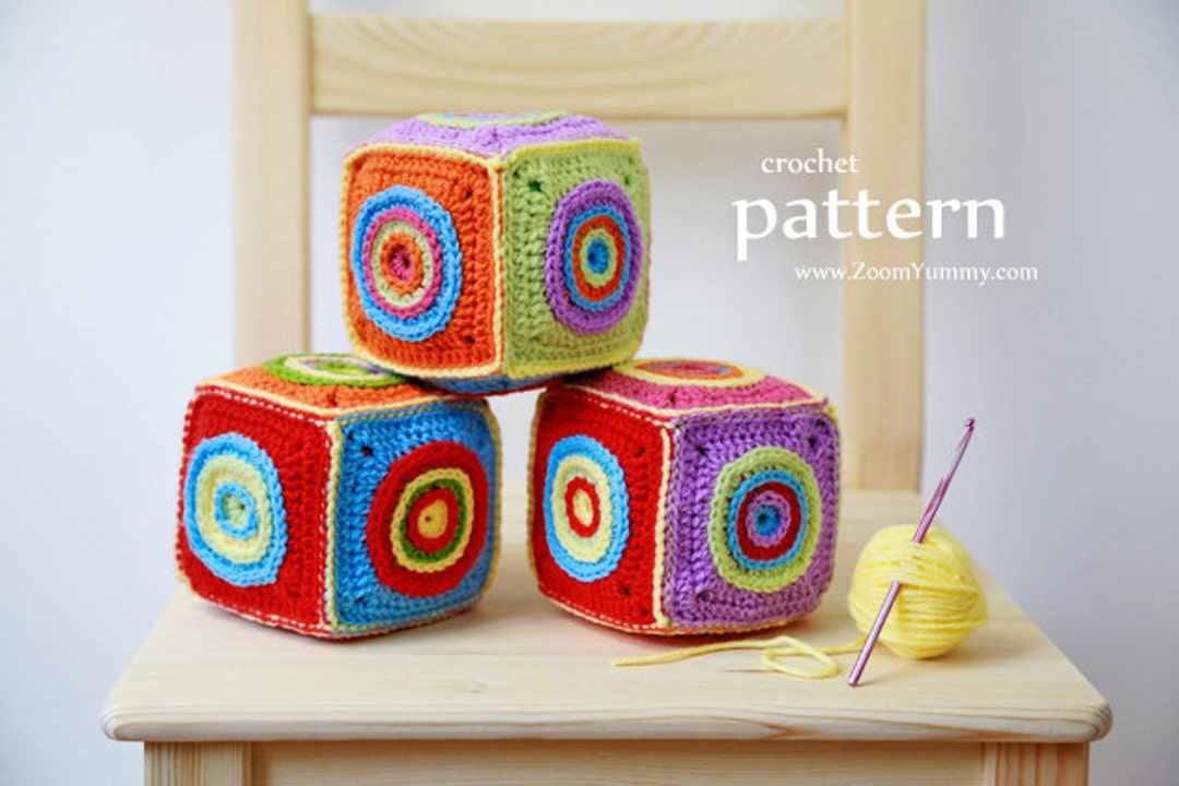 Crochet Pattern - Crochet Soft Toy Cube - (pattern No. 069) - INSTANT ...