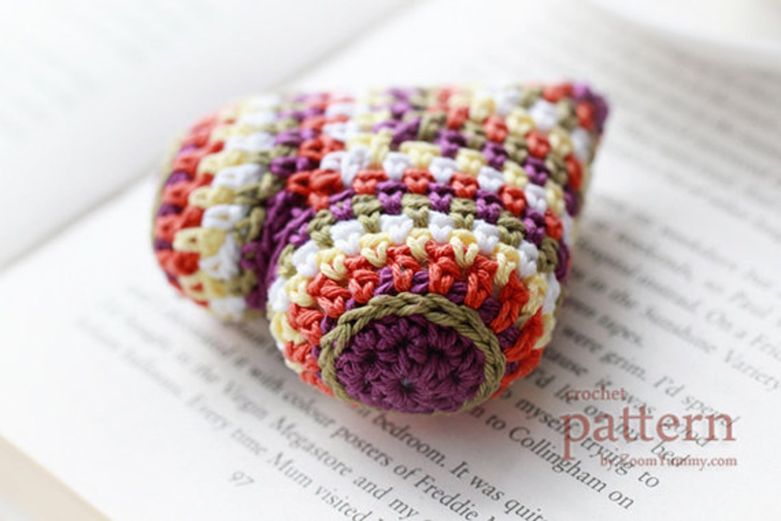 Crochet Pattern - Happy Colorful Crochet Heart (pattern No. 008 ...