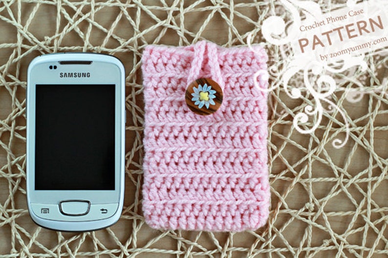 Crochet Pattern Crocheted Cell Phone Cover pattern No. 019 - Etsy