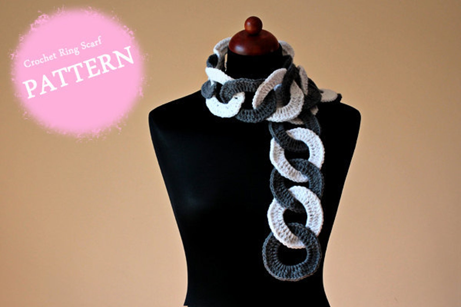 Crochet Pattern - Crochet Ring Scarf (pattern No. 034) - INSTANT ...
