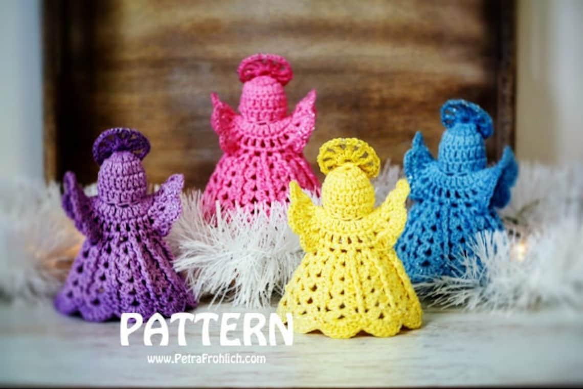 Crochet Pattern Angel Ornaments pattern No. 074 INSTANT - Etsy