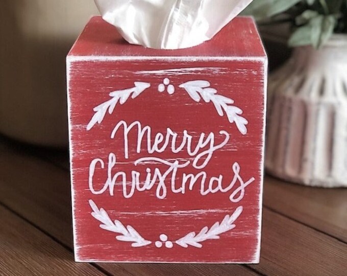 Christmas Chimney Tissue Box Cover - Etsy