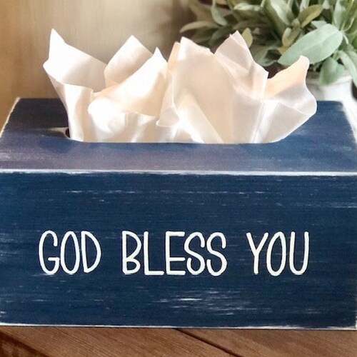 Bless You Tissue Box Cover Custom Made - Etsy