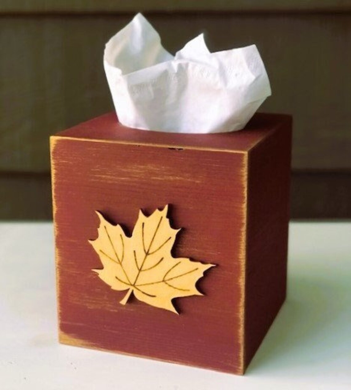 Pumpkin Tissue Box Cover Fall Pumpkin or Autumn Leaves - Etsy
