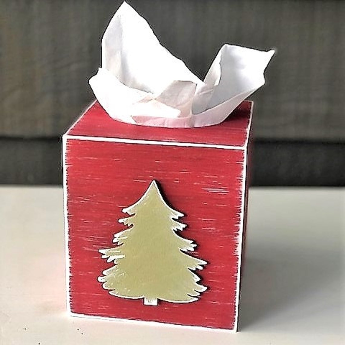 Christmas Tissue Box Cover Bringing Home the Tree Farmhouse - Etsy