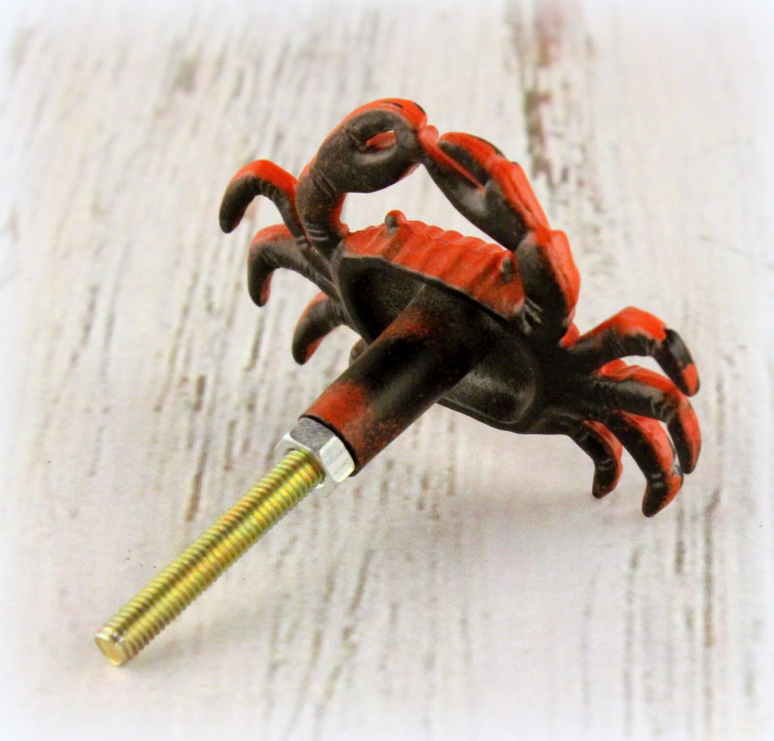 Red Crab Knobs Nautical Drawer Pull Cabinet Knobs Drawer - Etsy