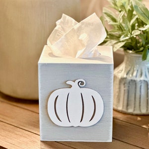 Pumpkin Tissue Box Cover Fall Pumpkin or Autumn Leaves Rustic ...