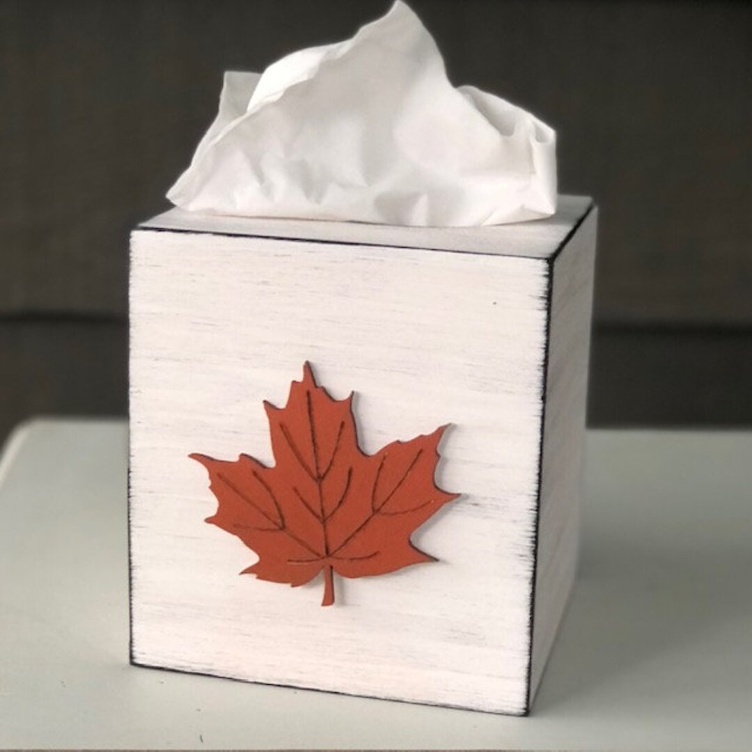 Pumpkin Tissue Box Cover Fall Pumpkin or Autumn Leaves Rustic ...