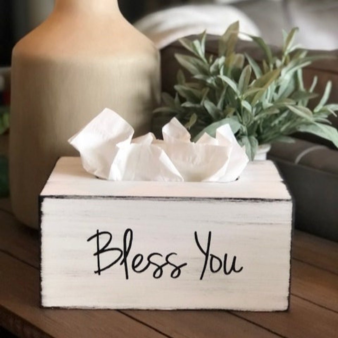 Bless You Tissue Box Cover Rectangle Tissue Box Holder - Etsy