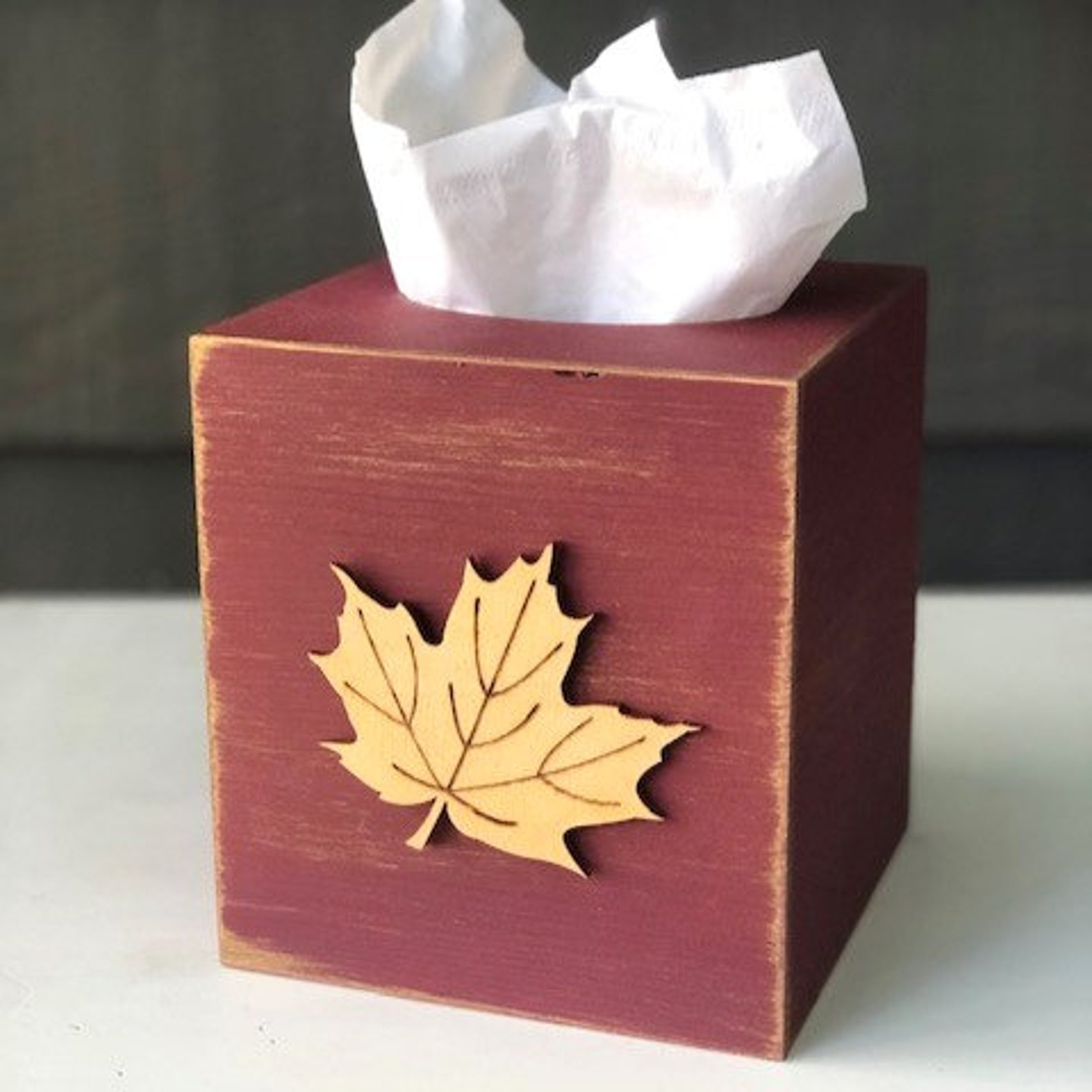 Pumpkin Tissue Box Cover Fall Pumpkin or Autumn Leaves - Etsy