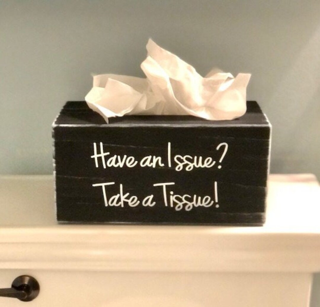 Bless You Tissue Box Cover Rectangle Tissue Box Holder Rustic ...