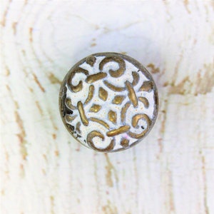 Antique Gold Knob Vintage White Knobs Modern Cabinet Knobs Dresser Pulls Farmhouse Style Modern ...