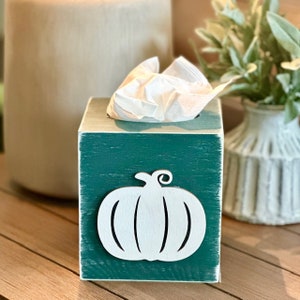 Pumpkin Tissue Box Cover Fall Pumpkin or Autumn Leaves Rustic ...
