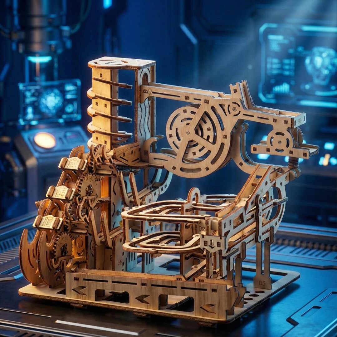 Electric Mechanical Model Coaster Construction Set Wood Automatic Lift ...