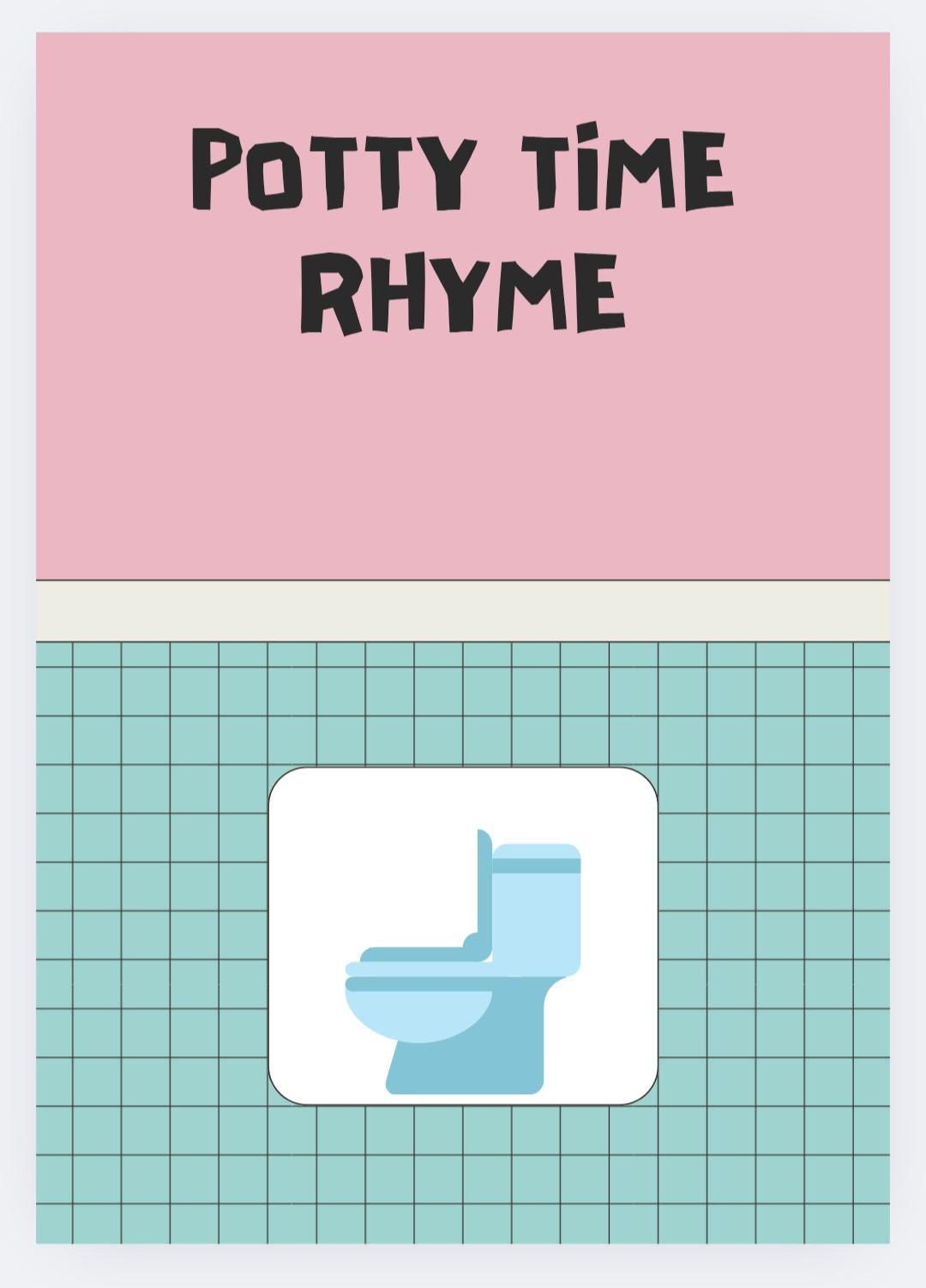Potty Training Rhymes– Printable Kids Book | Toilet Learning for ...