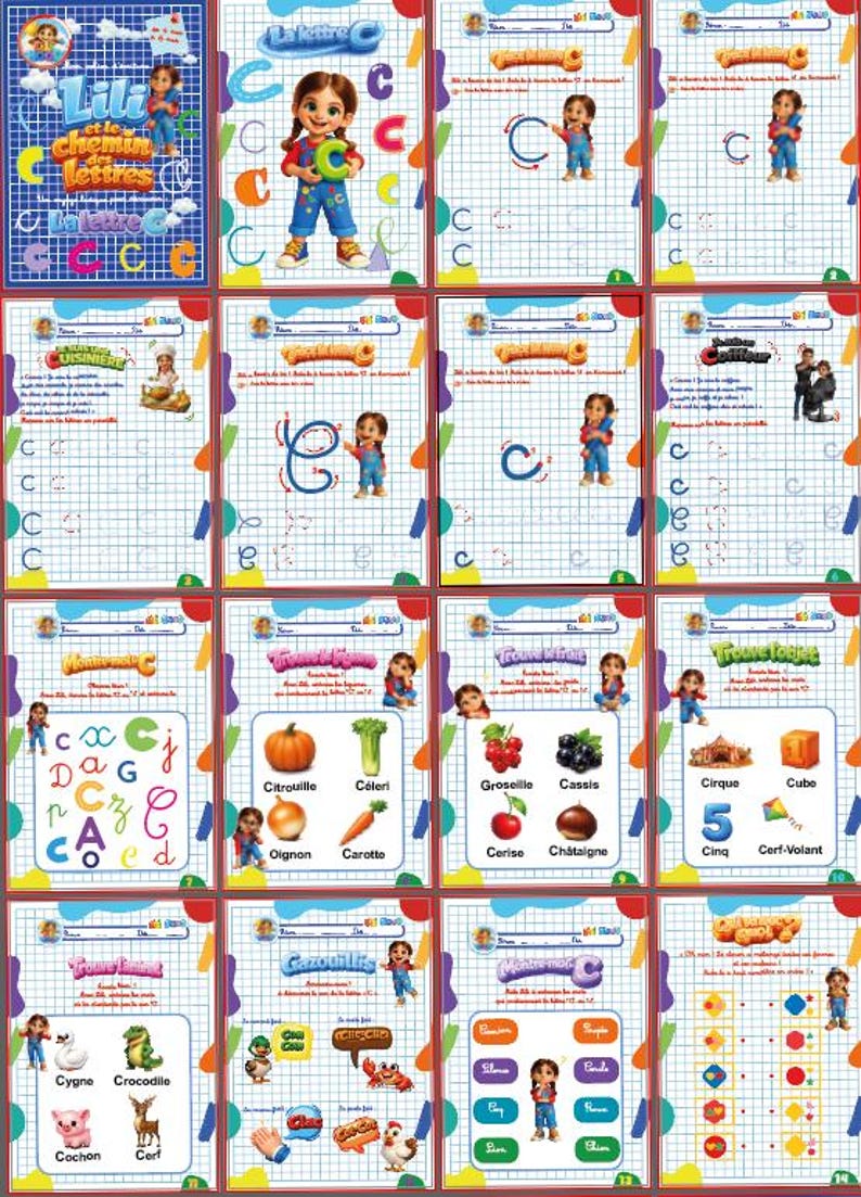 Cahier D’écriture Réutilisable Enfant – Alphabet Apprentissage 4-6 Ans ...