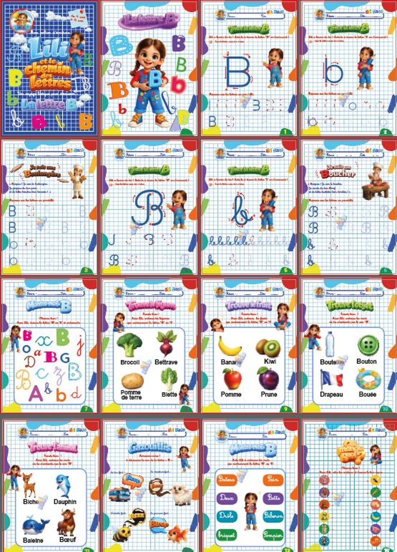 Cahier D’écriture Réutilisable Enfant – Alphabet Apprentissage 4-6 Ans ...