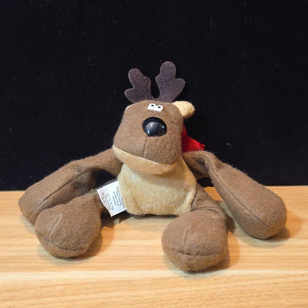 Little Vintage Hallmark Christmas Rodney the Reindeer Stuffed Bean Bag ...
