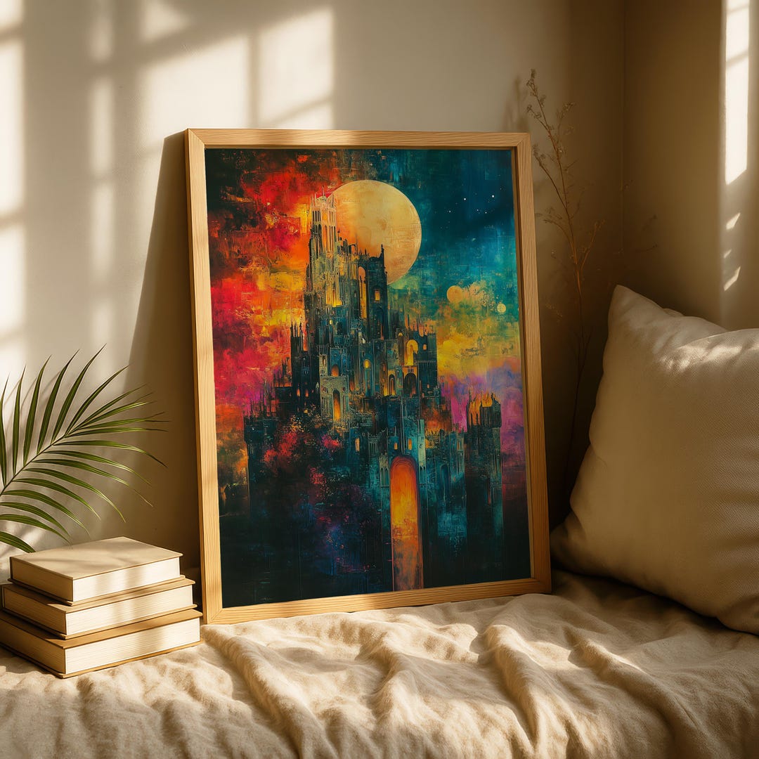 Fantasy Castle Art, Gothic Alchemist Tower, Moody Scene (digital ...