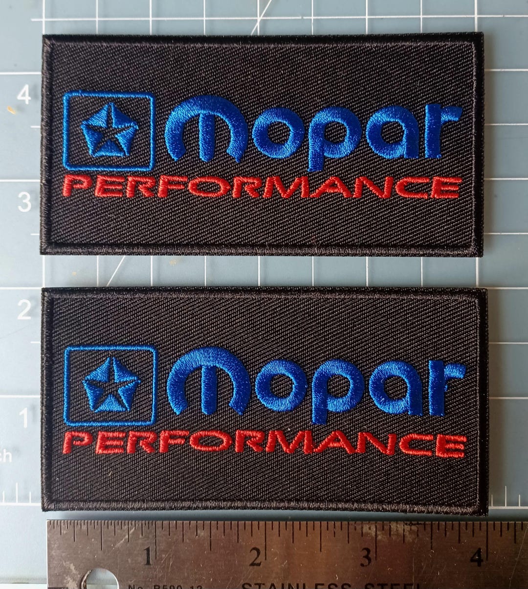 Mopar Performance Embroidered Patch Iron-on 4x2