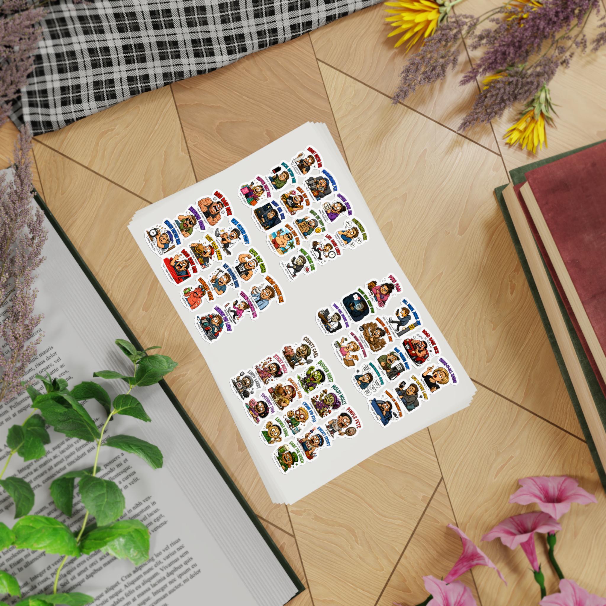 Retro Character Sticker Sheets Sticker Sheet - Etsy