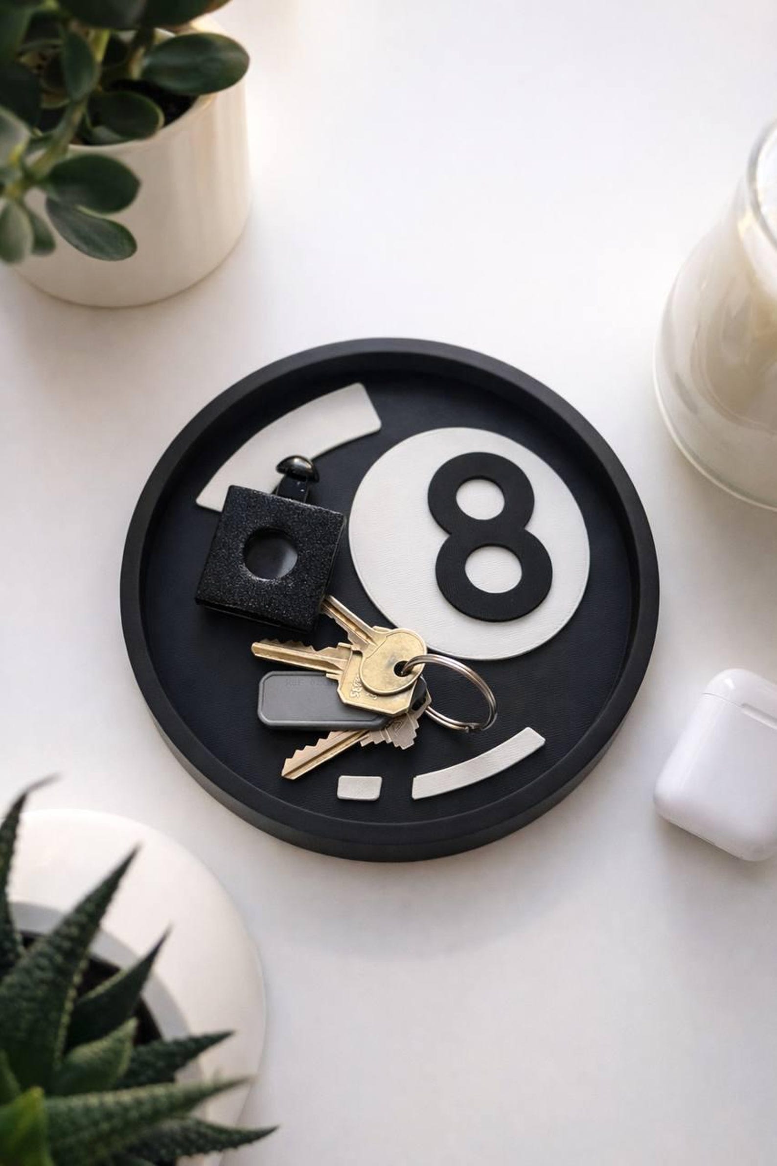 8 Ball Tray | 3D Printed Catch-all Organizer | Gift for Him or Her - Etsy