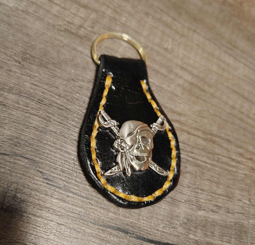 Pirate With Swords Key Fob 2 Inch by 3 Inches - Etsy