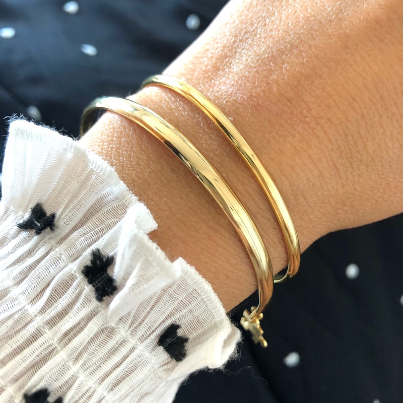 Gold Charm Bangle - Etsy