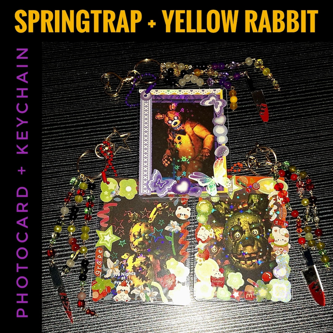 Springtrap + Yellow Rabbit Inspired - Photocards / Keychains - Etsy