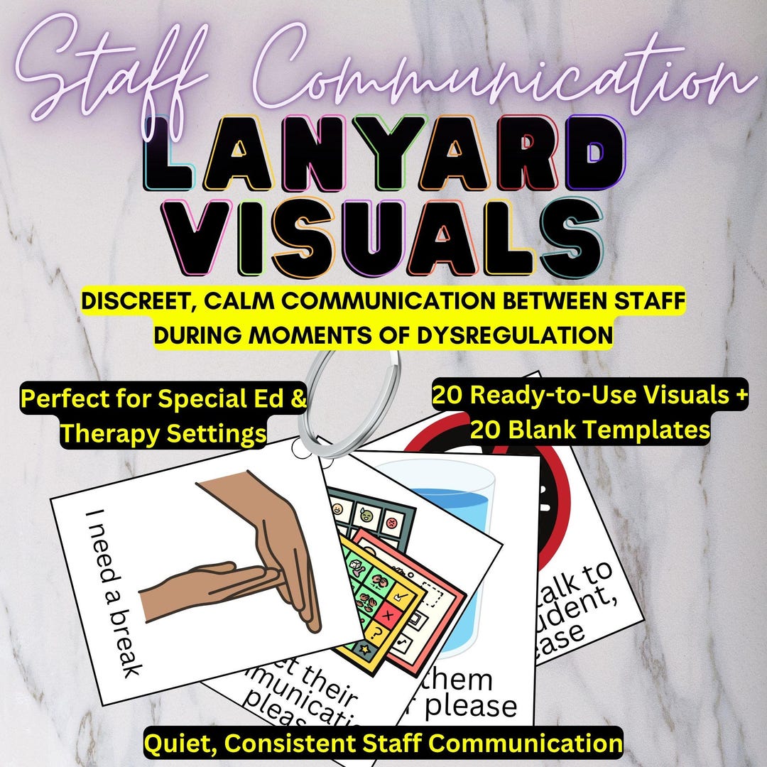 Visuals for Lanyard | *staff* Communication - Etsy