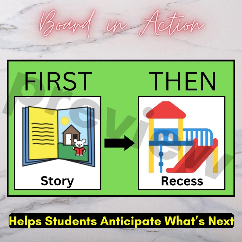 First-then & First-then-next Visual Boards | 60 PCS | Autism and ...