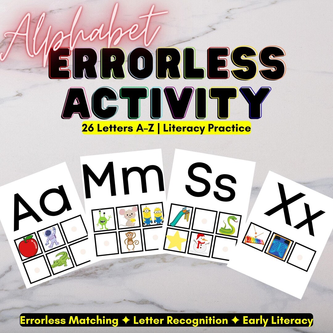 Alphabet Errorless Activity | A-Z Printable Literacy Practice - Etsy