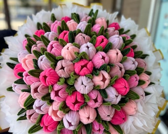 Pipe Cleaner Flowers Bouquet,tulips Bouquet,eternal Flower,gift for ...