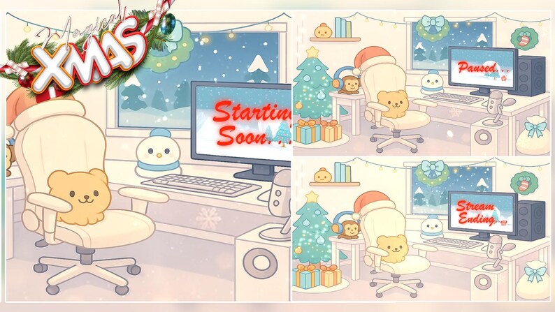 Magical Christmas Animated Stream Overlay Pack (digital Download) - Etsy